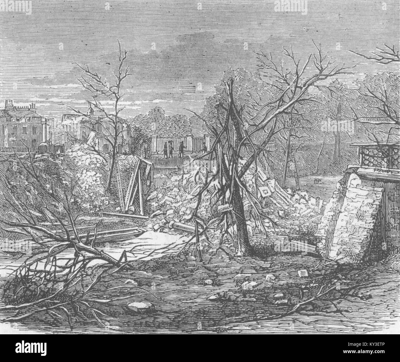LONDON Explosion, Regent's Canal ruins 1874. The Graphic Stock Photo ...