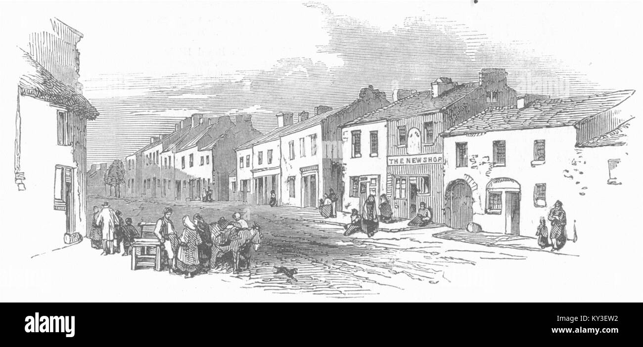 IRELAND Street in Ballingarry 1848. Illustrated London News Stock Photo ...