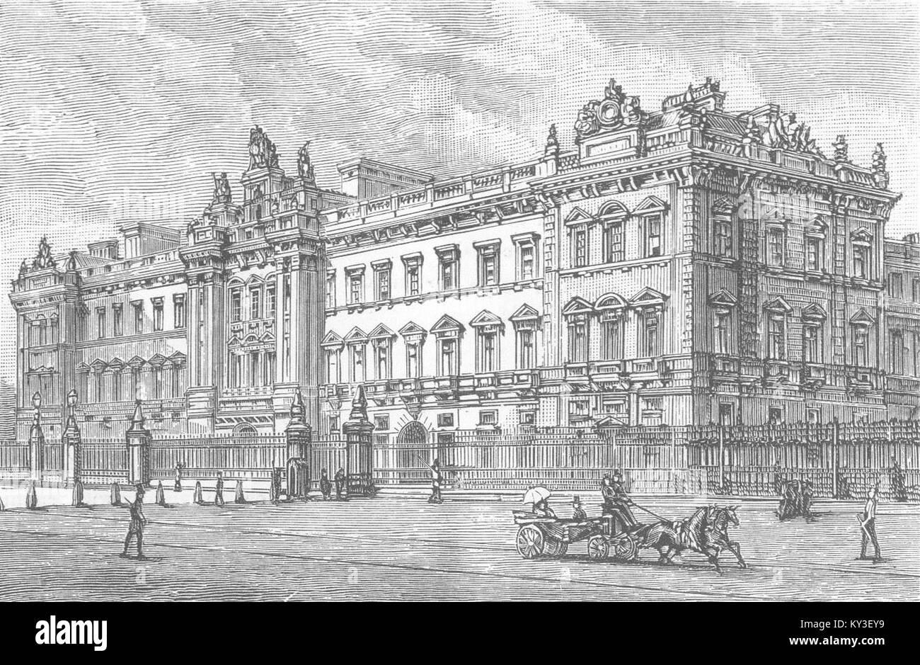 LONDON Buckingham Palace 1885. Illustrated London News Stock Photo - Alamy