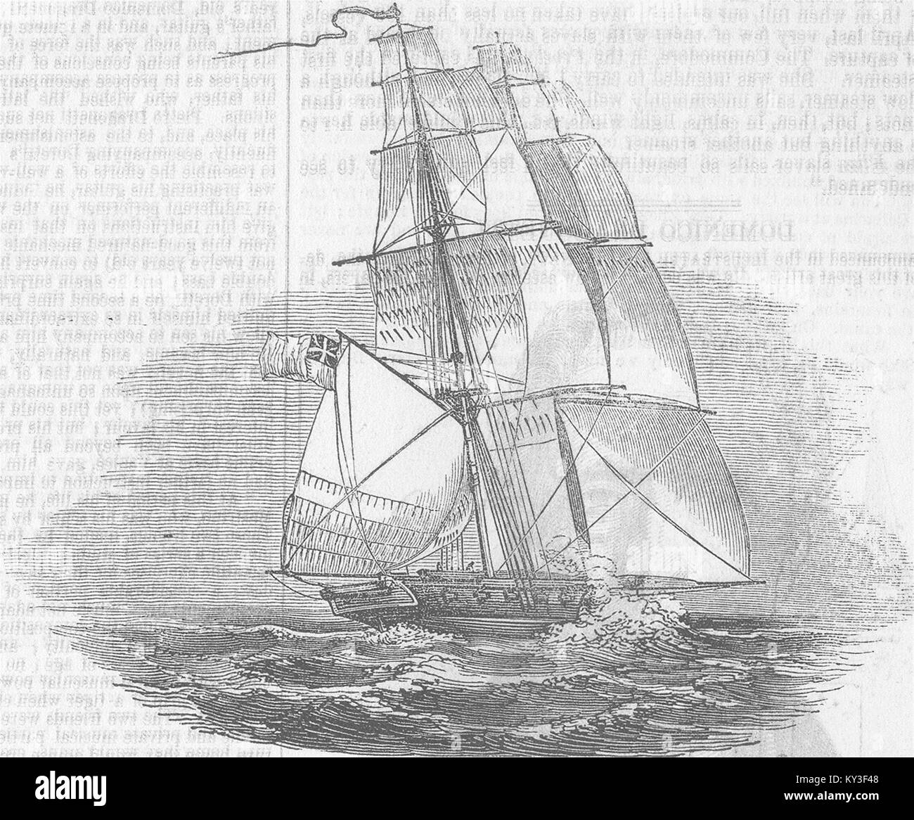 SHIPS The Flying Fish under all sail 1846. Illustrated London News ...