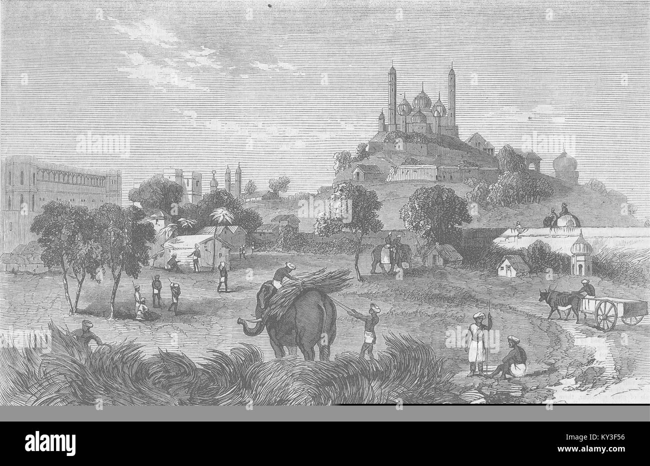 INDIA Lucknow, the Capital of Awadh 1856. Illustrated London News Stock ...