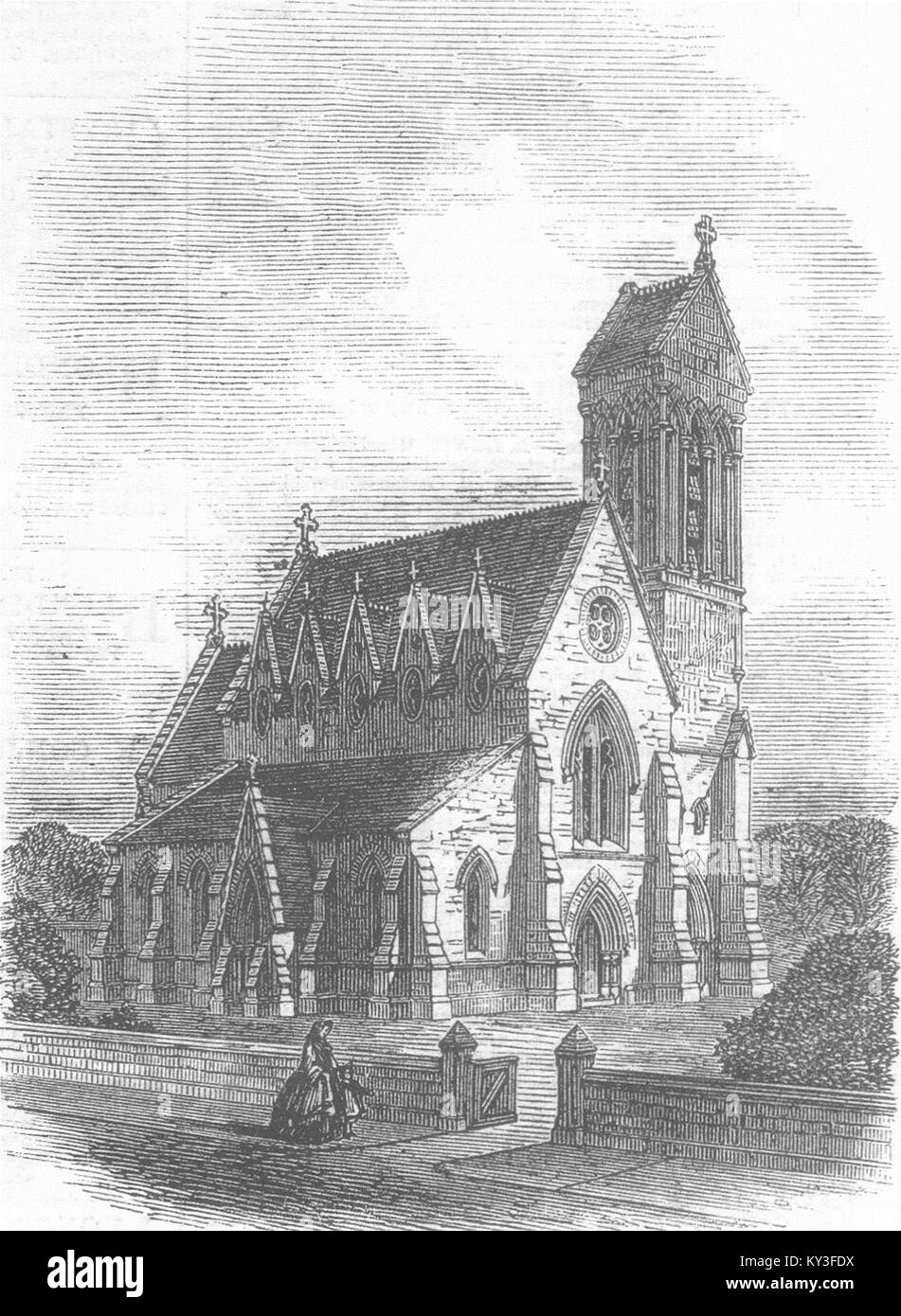 WALWORTH St John's Church. London 1865. Illustrated London News Stock ...