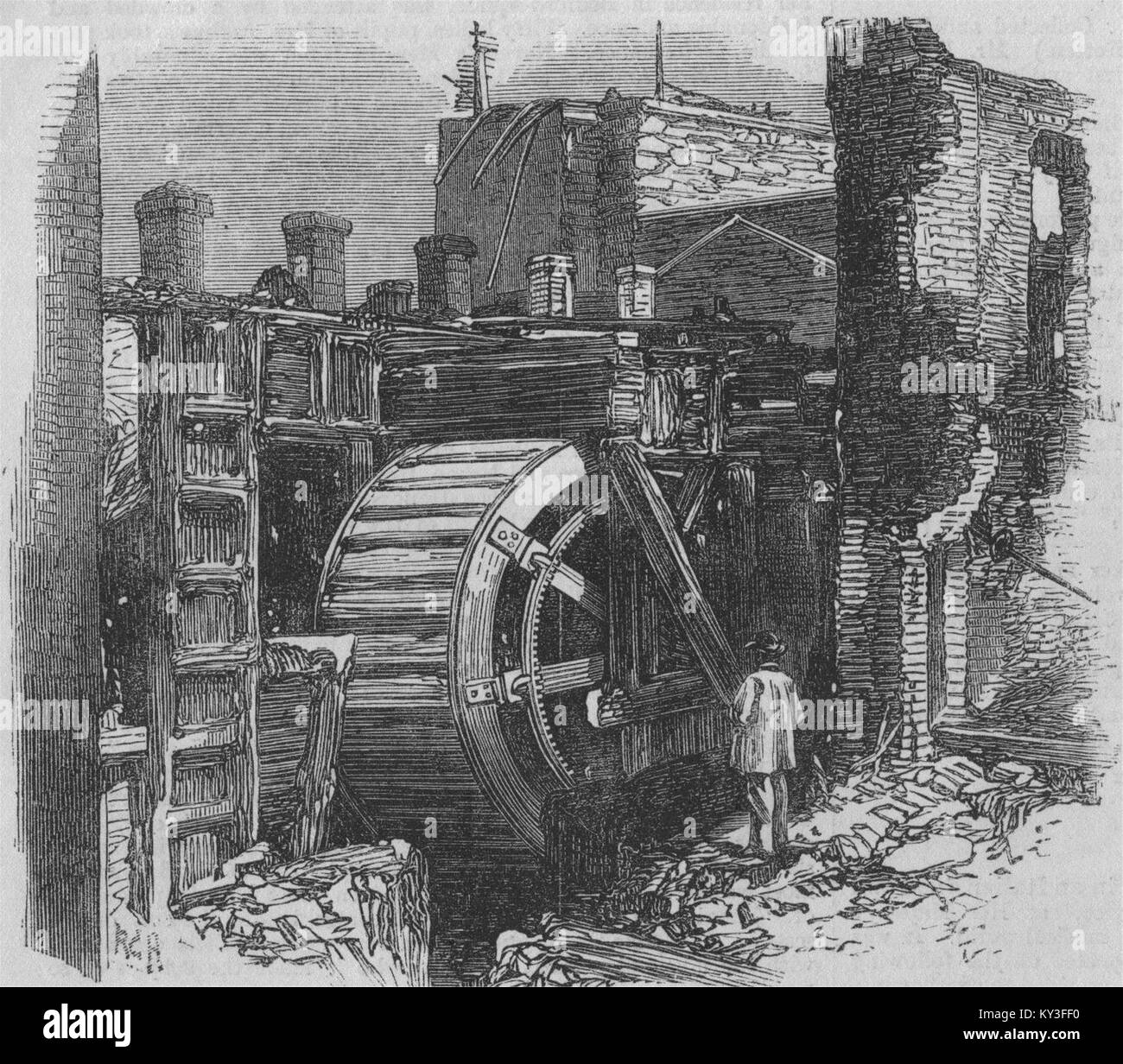 AMERICAN CIVIL WAR Richmond, Virginia Ruins of the Carbine Factory 1865 ...