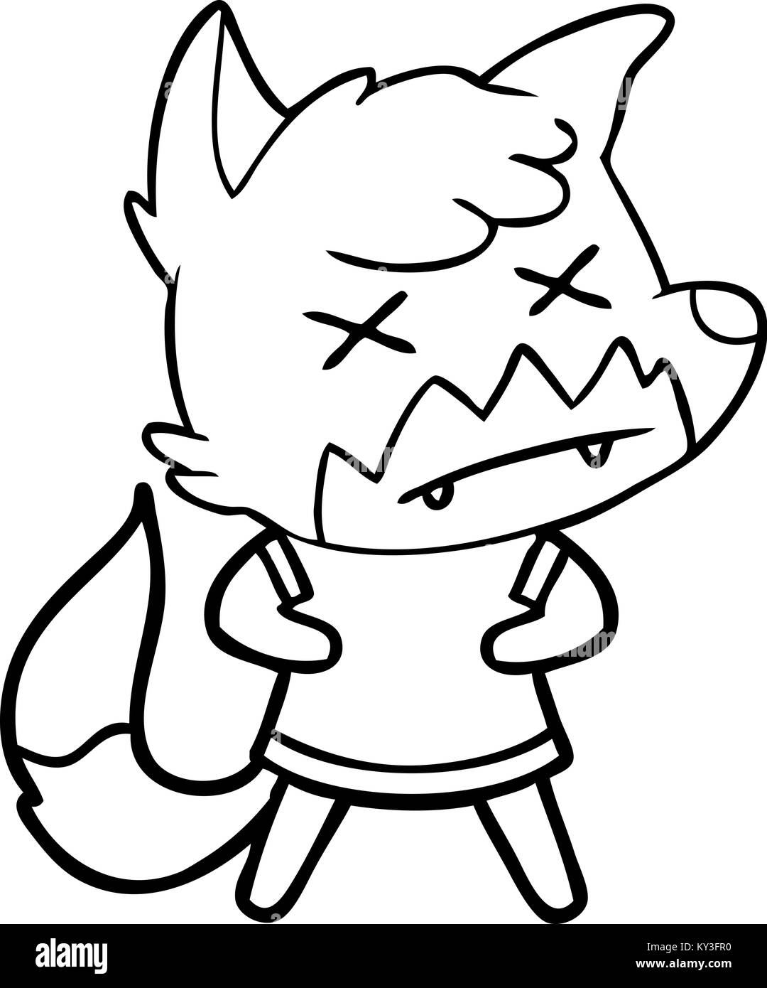 cartoon dead fox Stock Vector Image & Art - Alamy