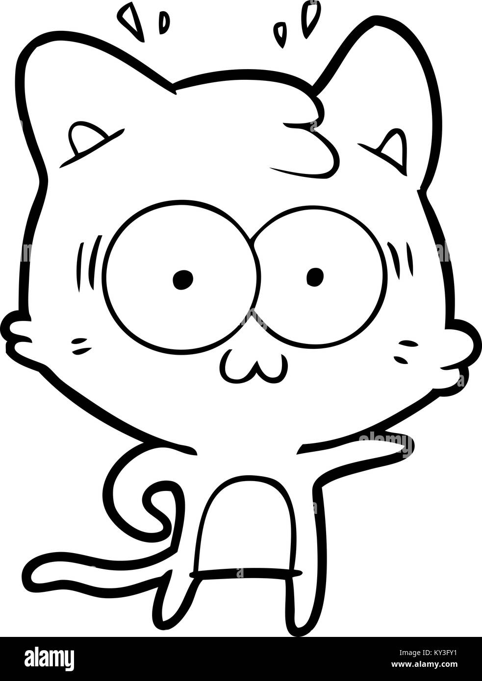 cartoon surprised cat Stock Vector Image & Art - Alamy