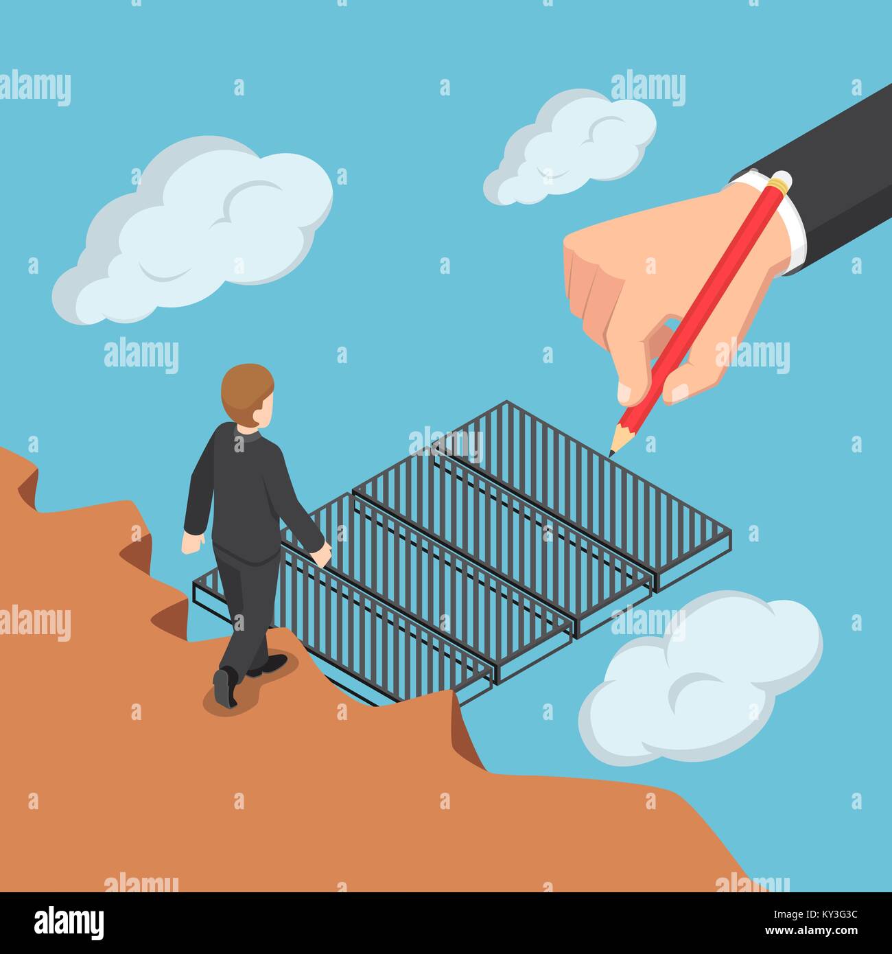 Cliff crossing Stock Vector Images - Alamy