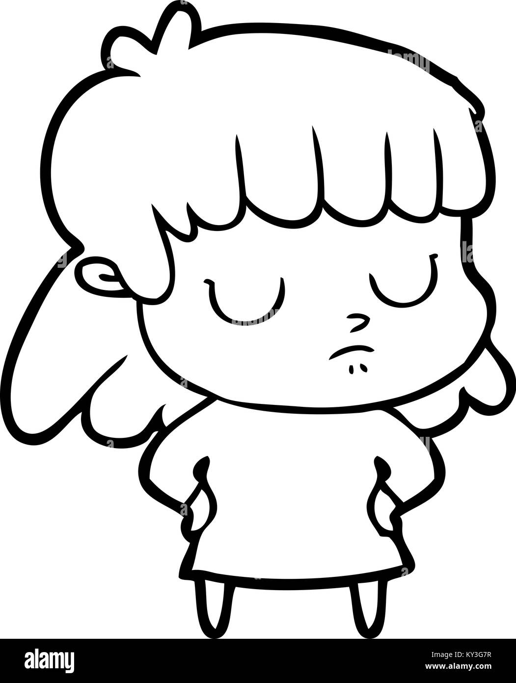 cartoon indifferent woman Stock Vector Image & Art - Alamy