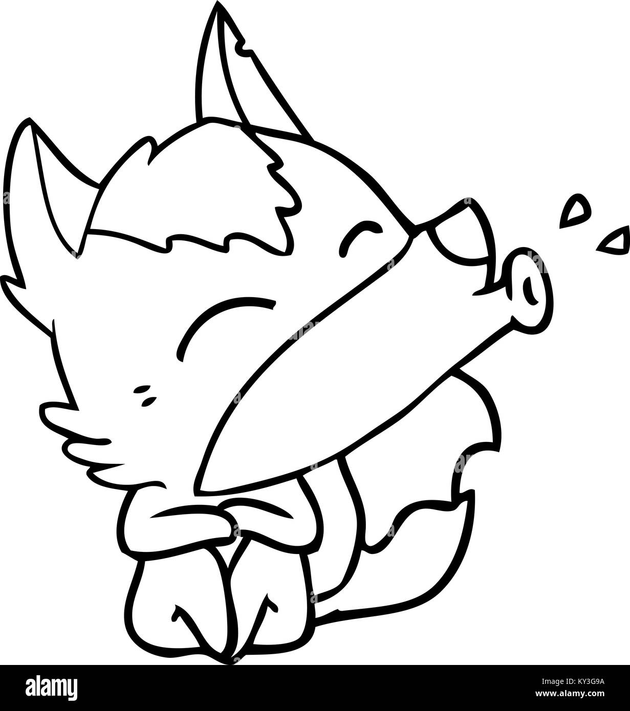 howling wolf cartoon Stock Vector Image & Art - Alamy