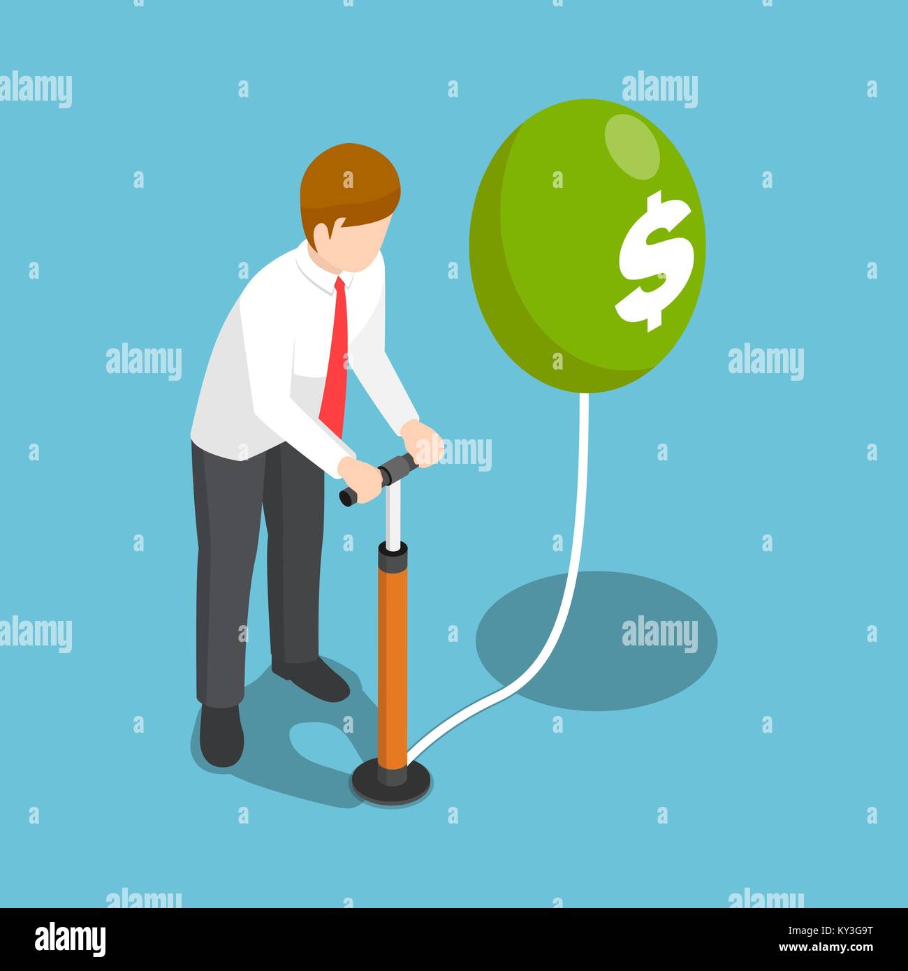 Inflate inflation money economy Stock Vector Images - Alamy