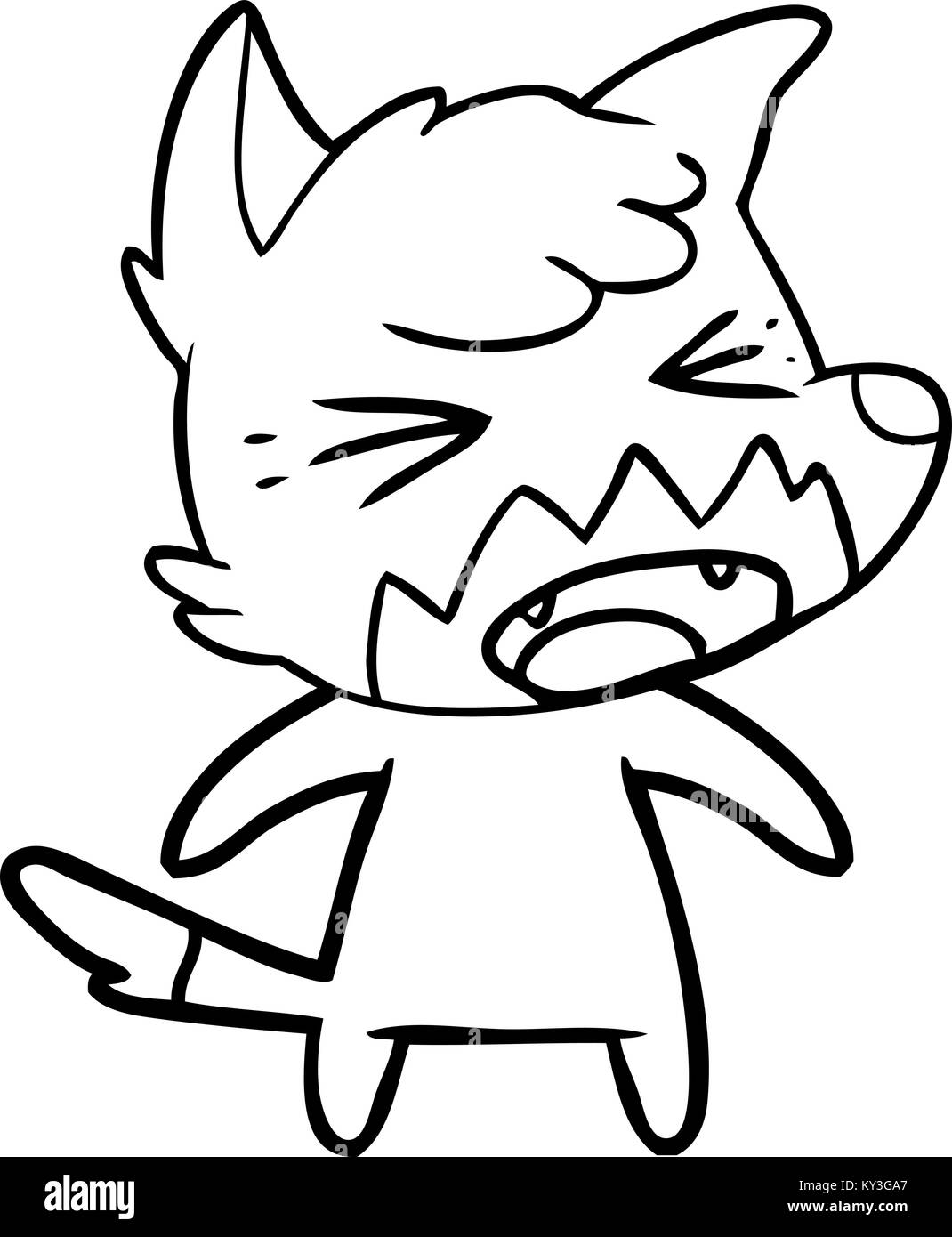 angry cartoon fox Stock Vector Image & Art - Alamy