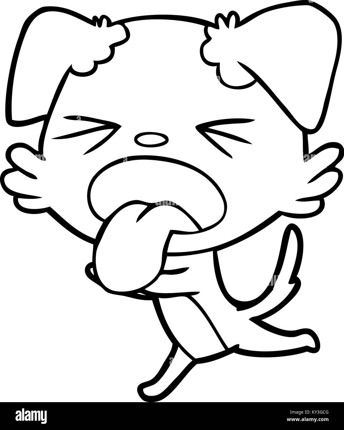 cartoon panting dog Stock Vector Image & Art - Alamy