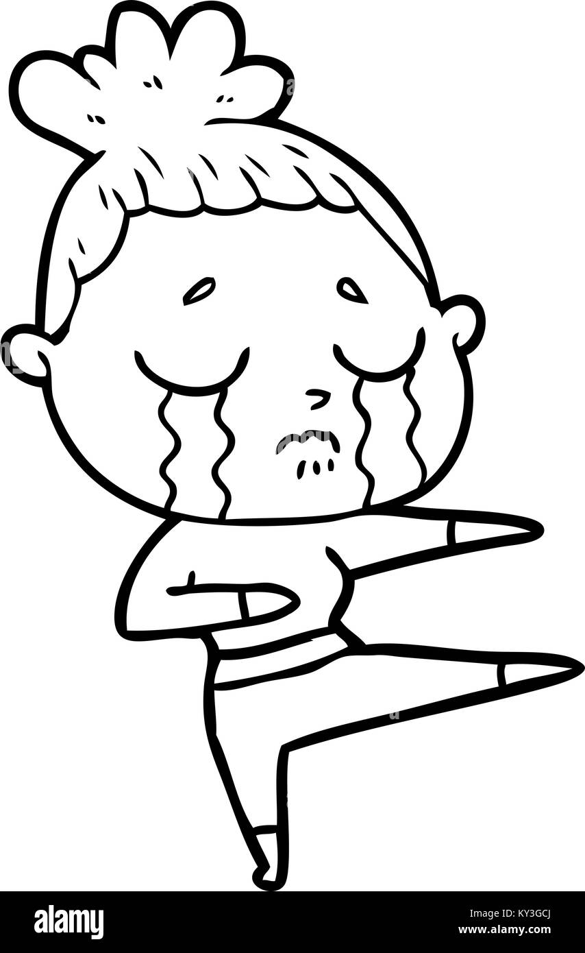 cartoon crying woman dancing Stock Vector Image & Art - Alamy