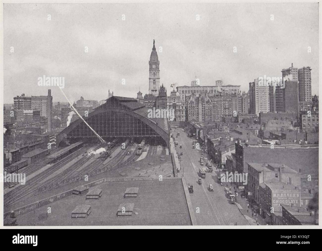 Pennsylvania Railroad Terminal, Looking Eastward Stock Photo - Alamy