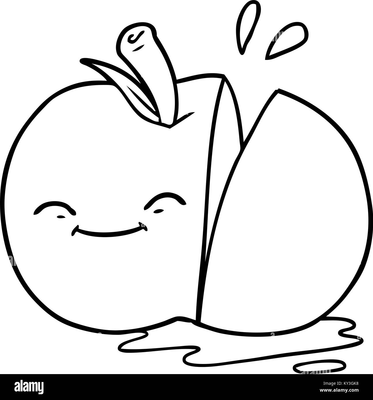 cartoon sliced apple Stock Vector Image & Art - Alamy