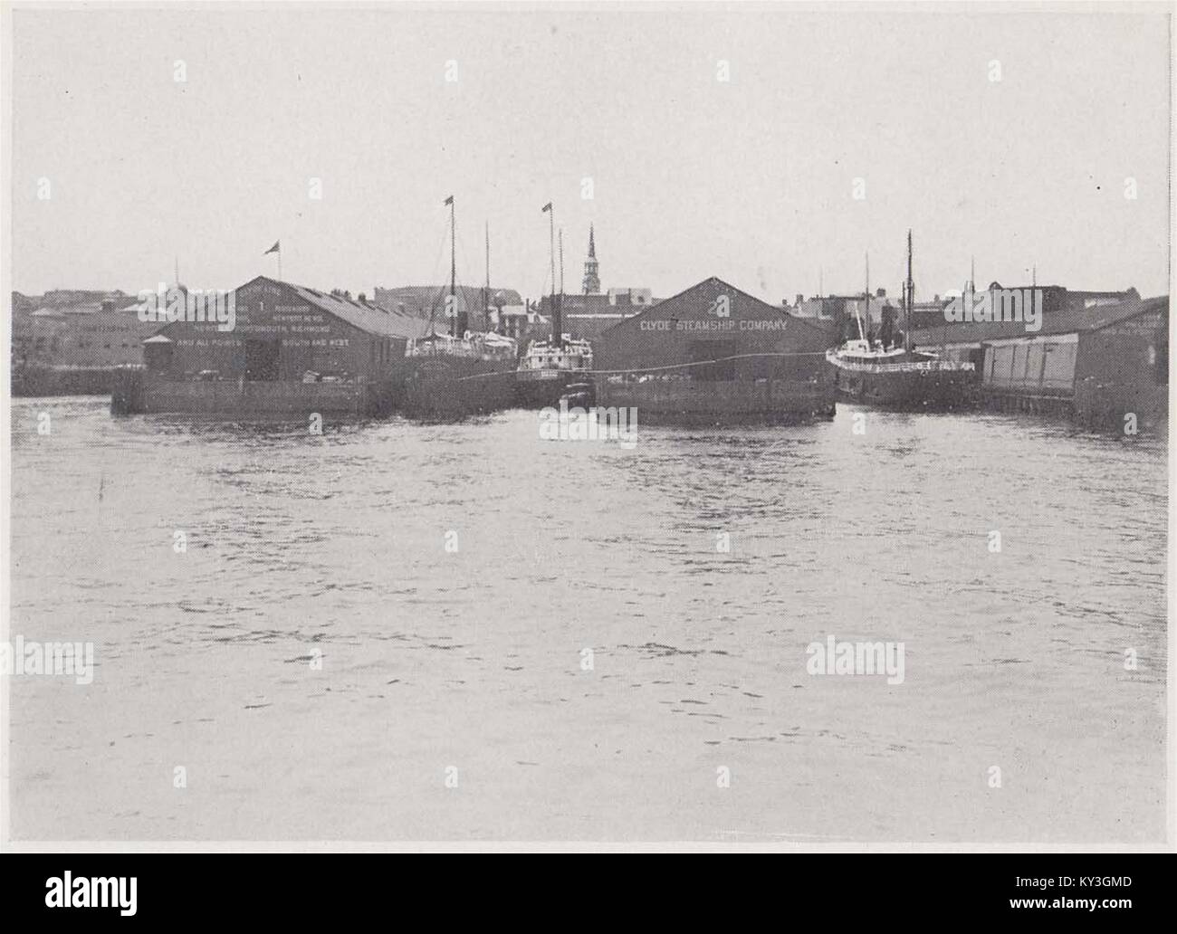 Clyde Line Piers, Coastwise steam transportation Stock Photo - Alamy