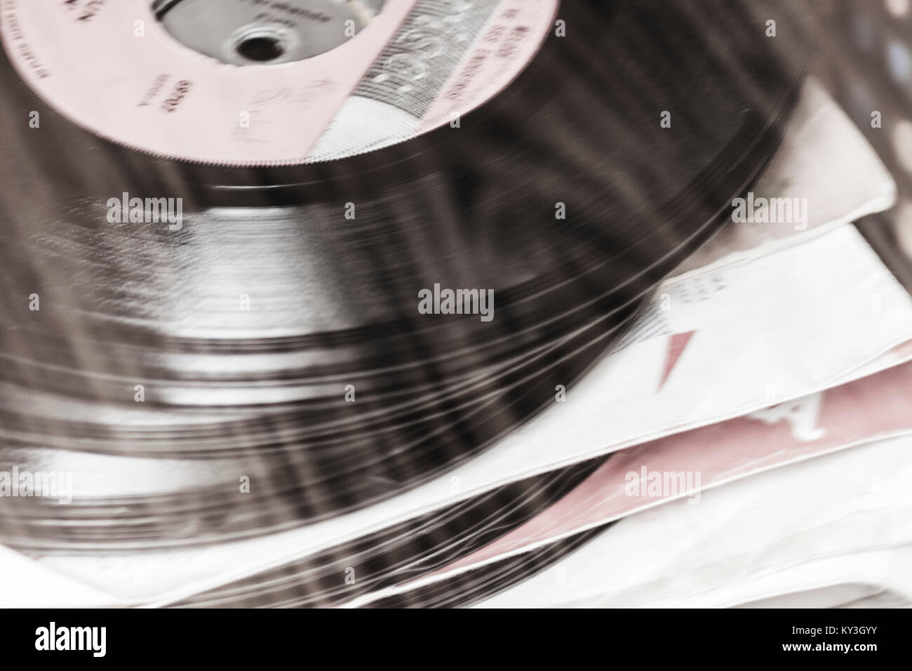Old vinyl disks for music Stock Photo - Alamy