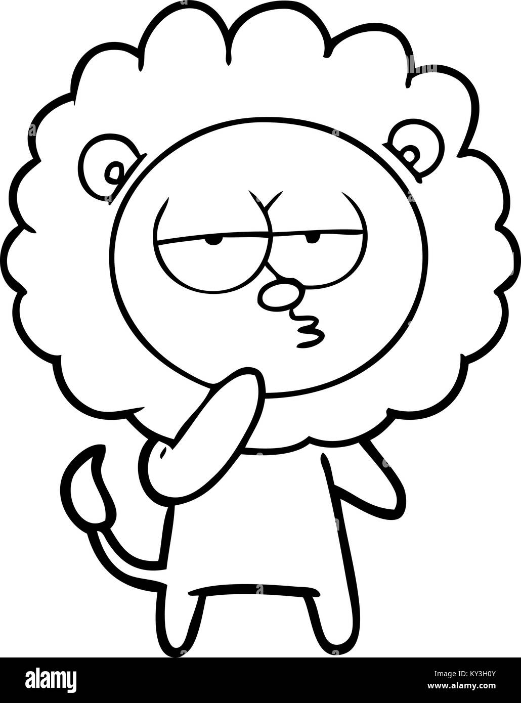 cartoon tired lion Stock Vector Image & Art - Alamy