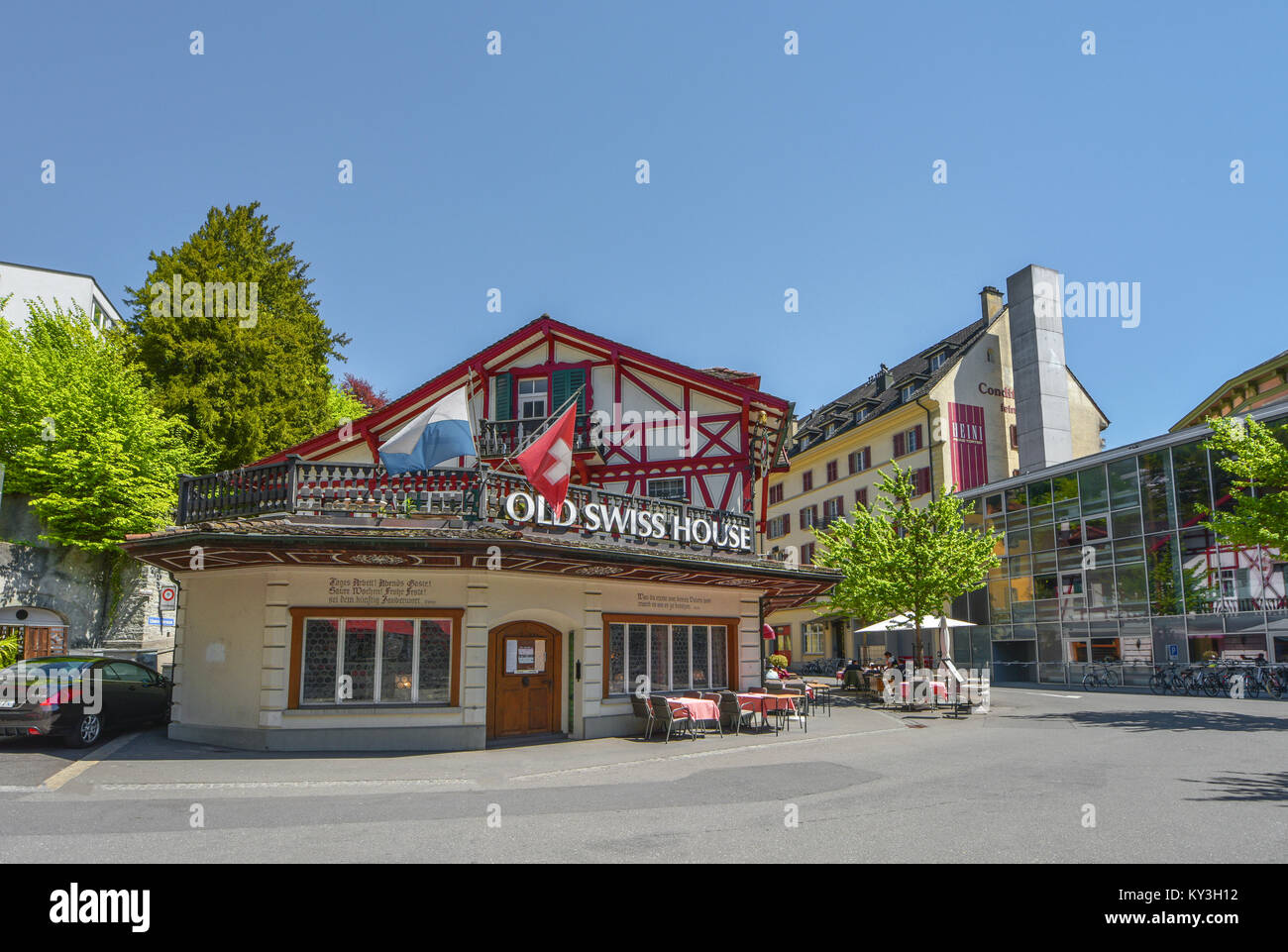 Walking around Lucerne streets Stock Photo - Alamy