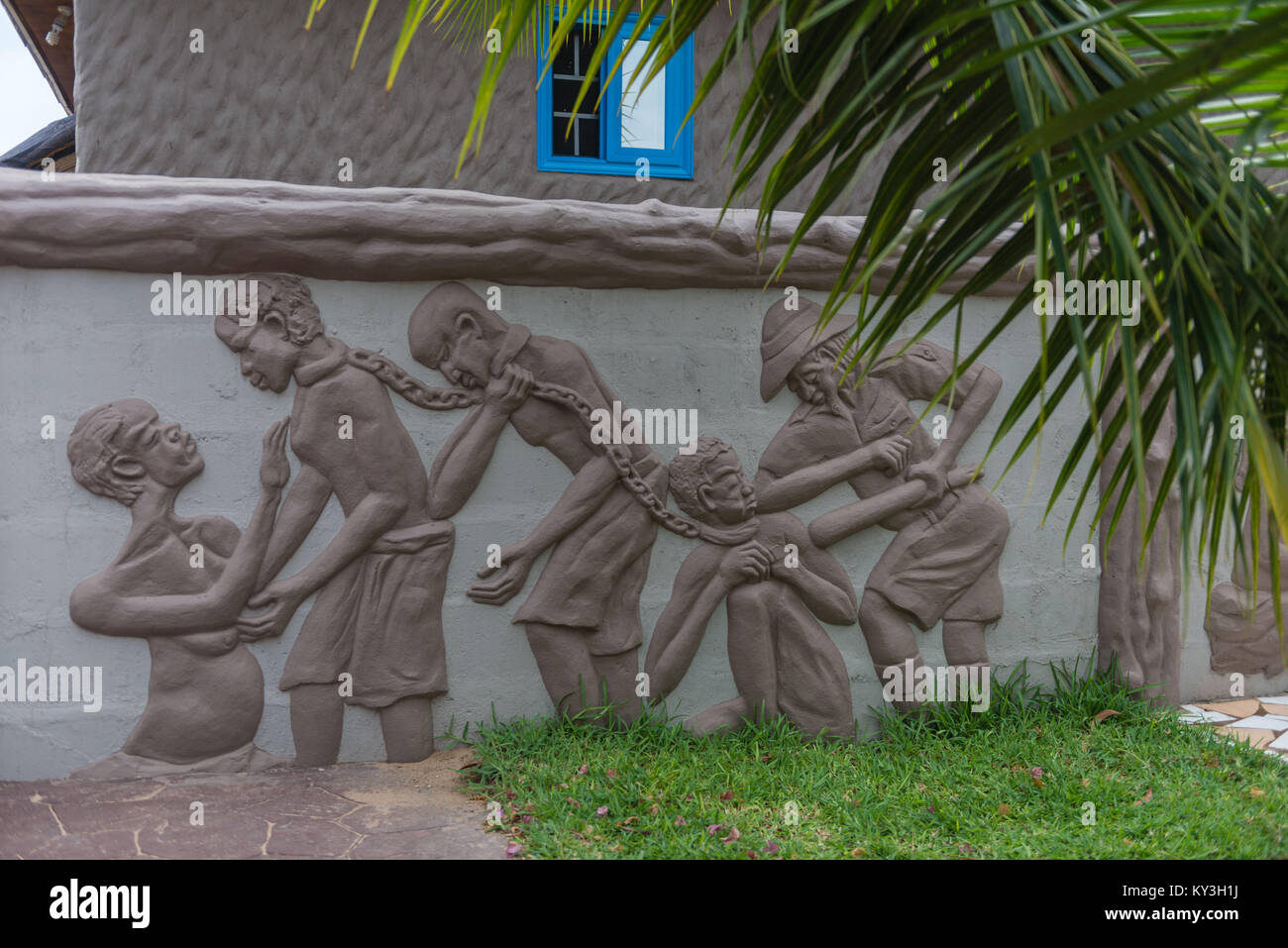 Colonist taking aborigines into slavery, ,scenes from Ghanaian history ...