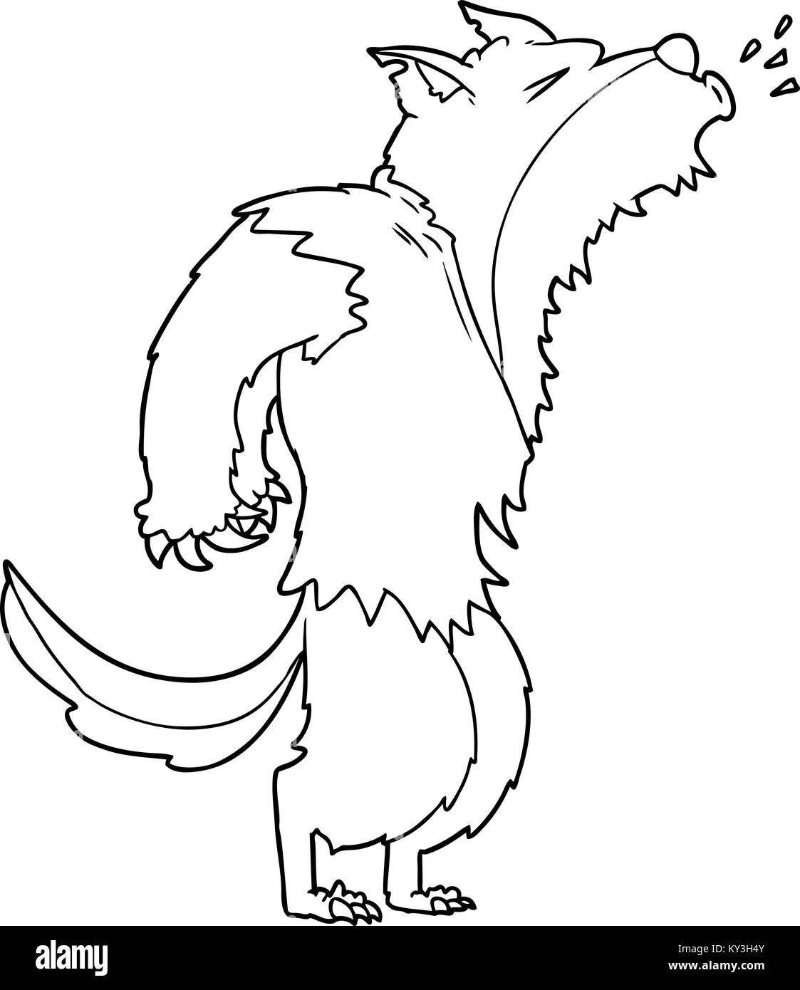 cartoon howling werewolf Stock Vector Image & Art - Alamy