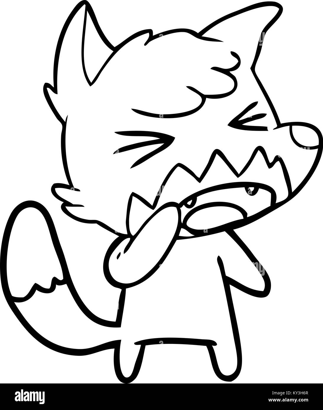 angry cartoon fox Stock Vector Image & Art - Alamy