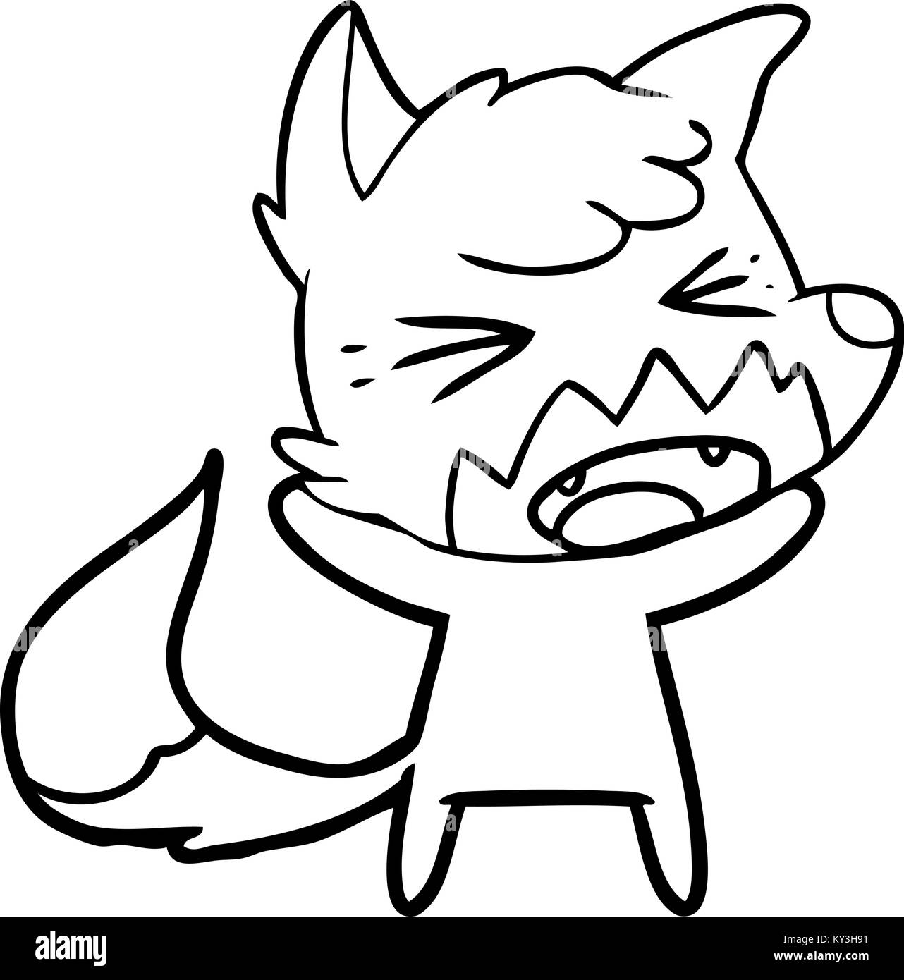 angry cartoon fox Stock Vector Image & Art - Alamy