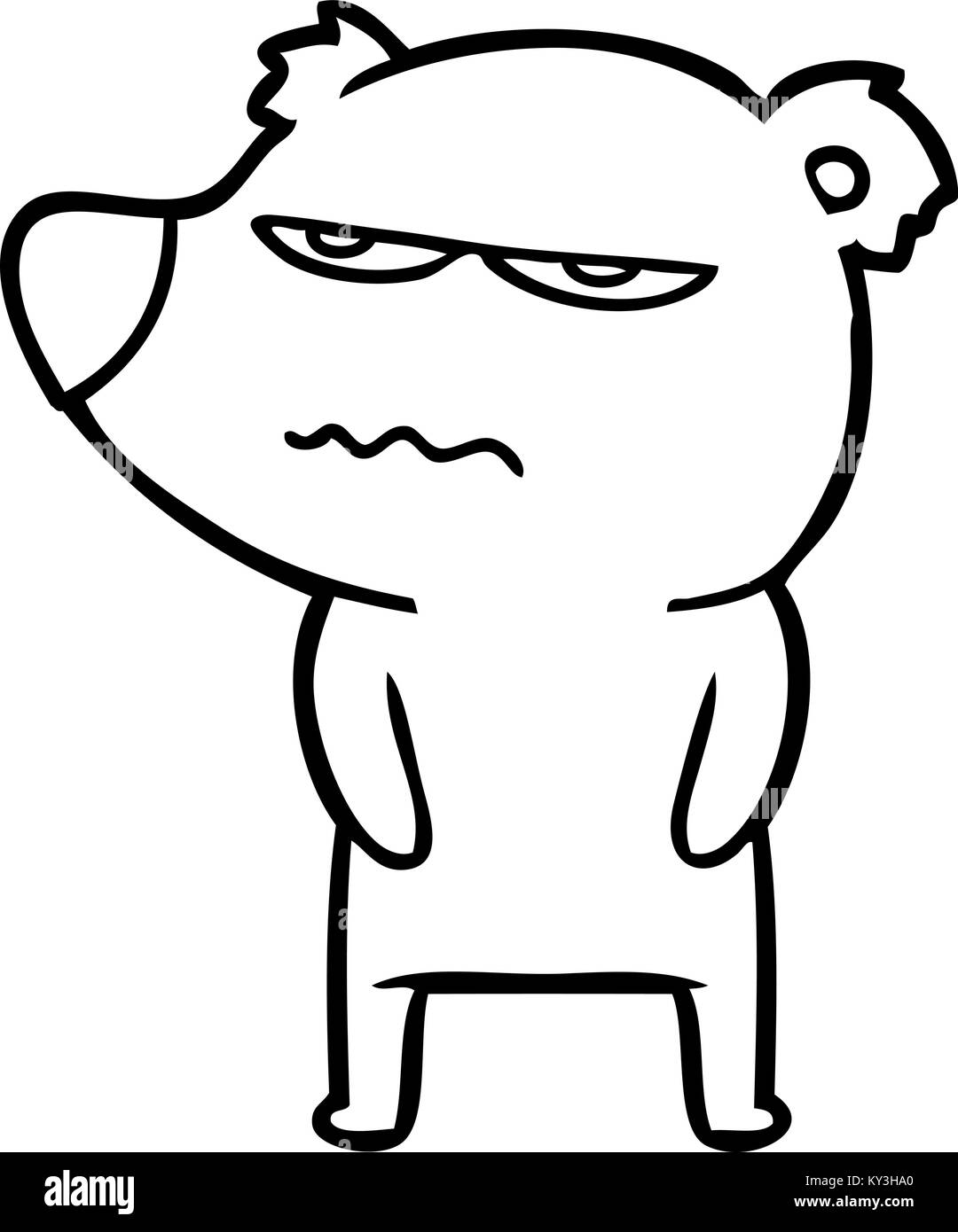 Funny angry bear Black and White Stock Photos & Images - Alamy