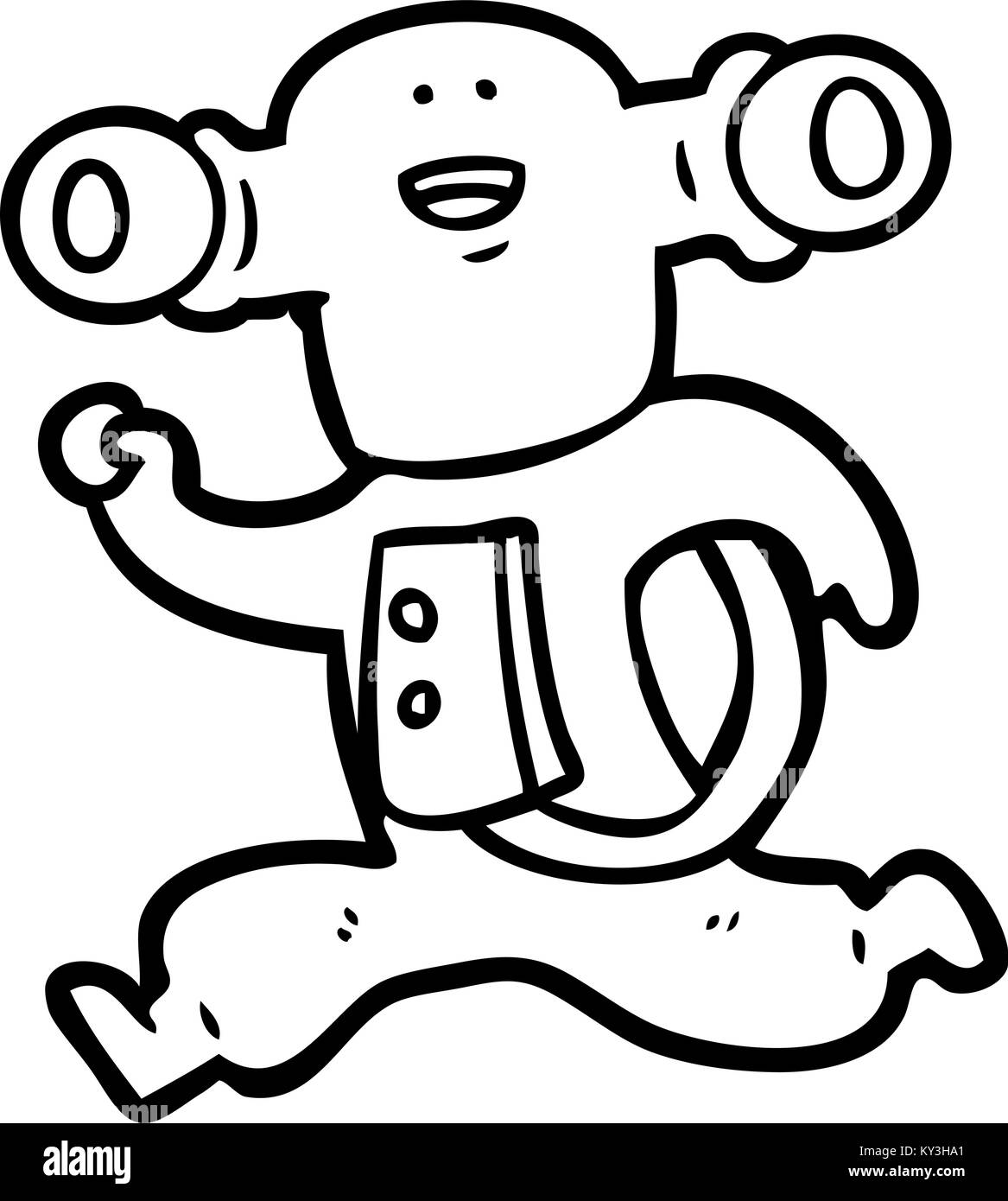 friendly cartoon alien running Stock Vector Image & Art - Alamy