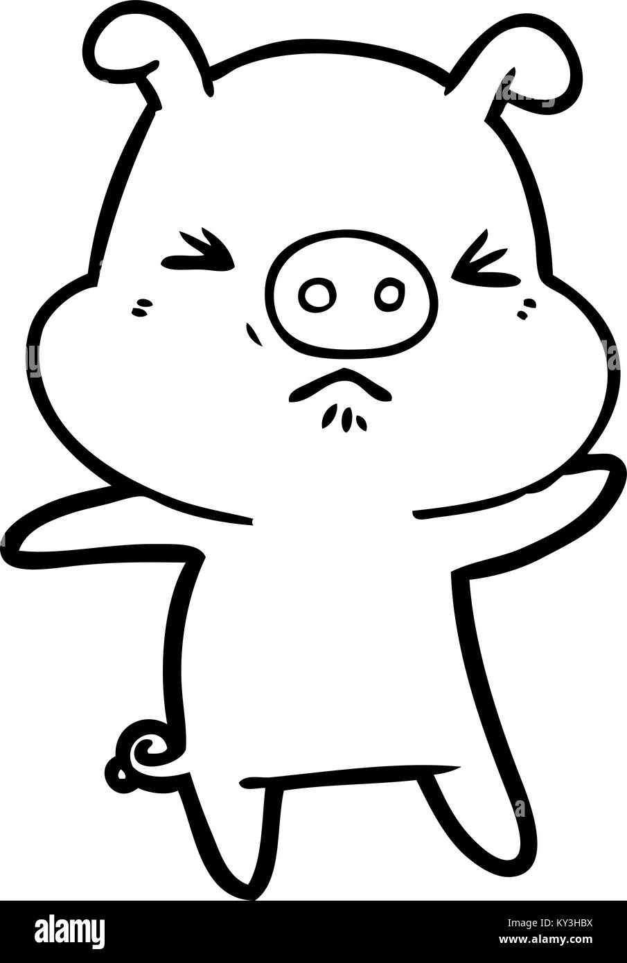 cartoon angry pig Stock Vector Image & Art - Alamy