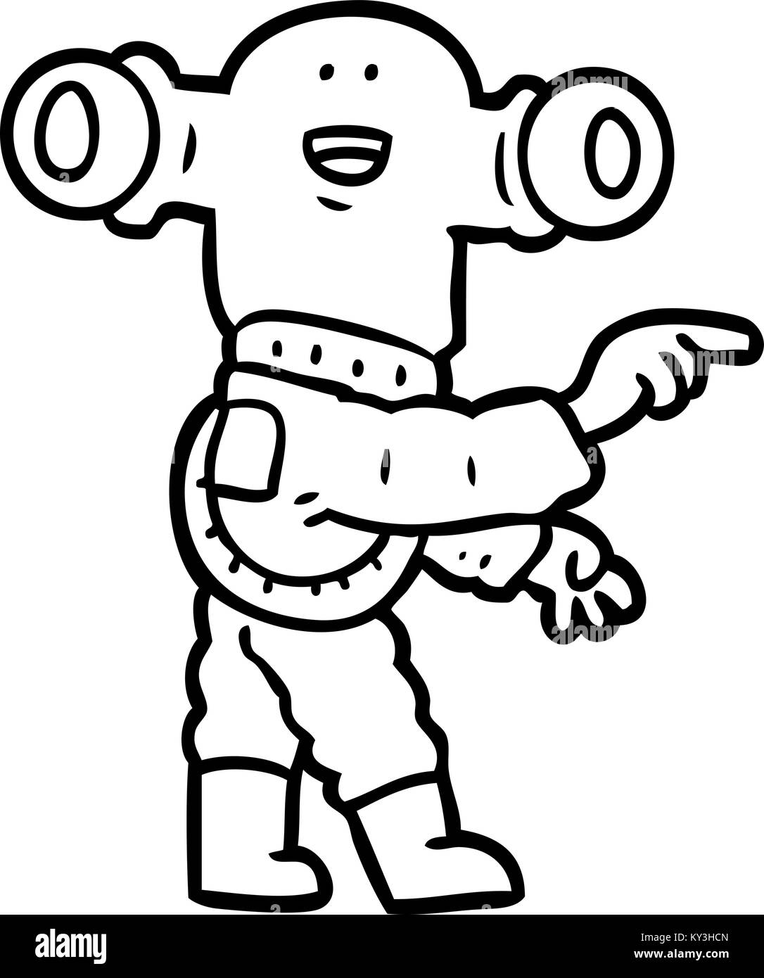 friendly cartoon alien pointing Stock Vector Image & Art - Alamy