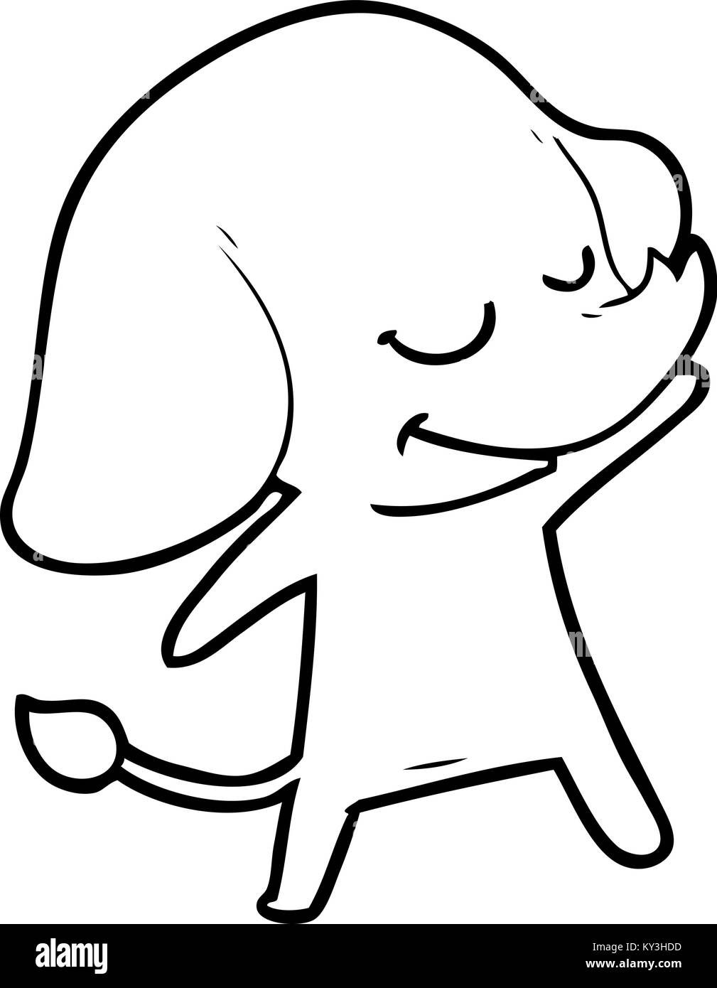 cartoon smiling elephant Stock Vector Image & Art - Alamy