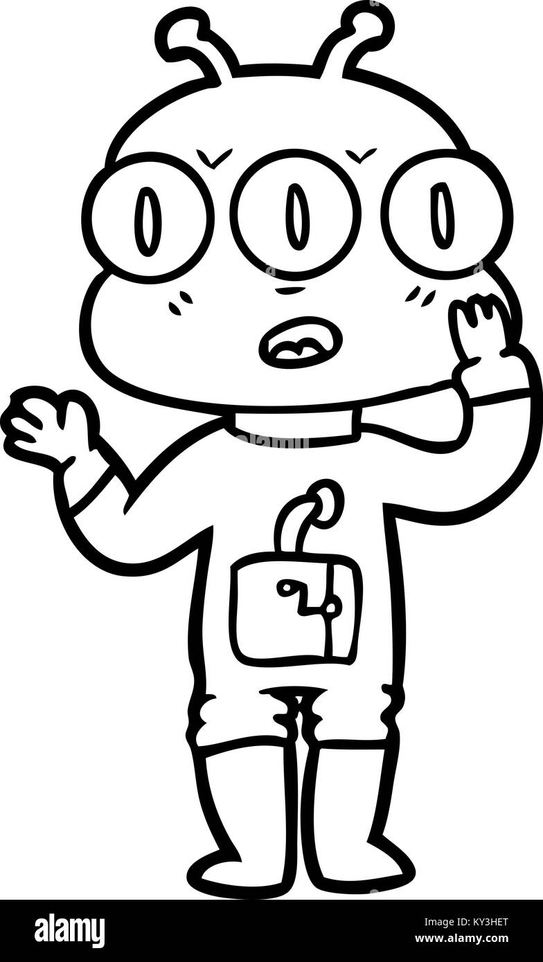 cartoon three eyed alien Stock Vector Image & Art - Alamy