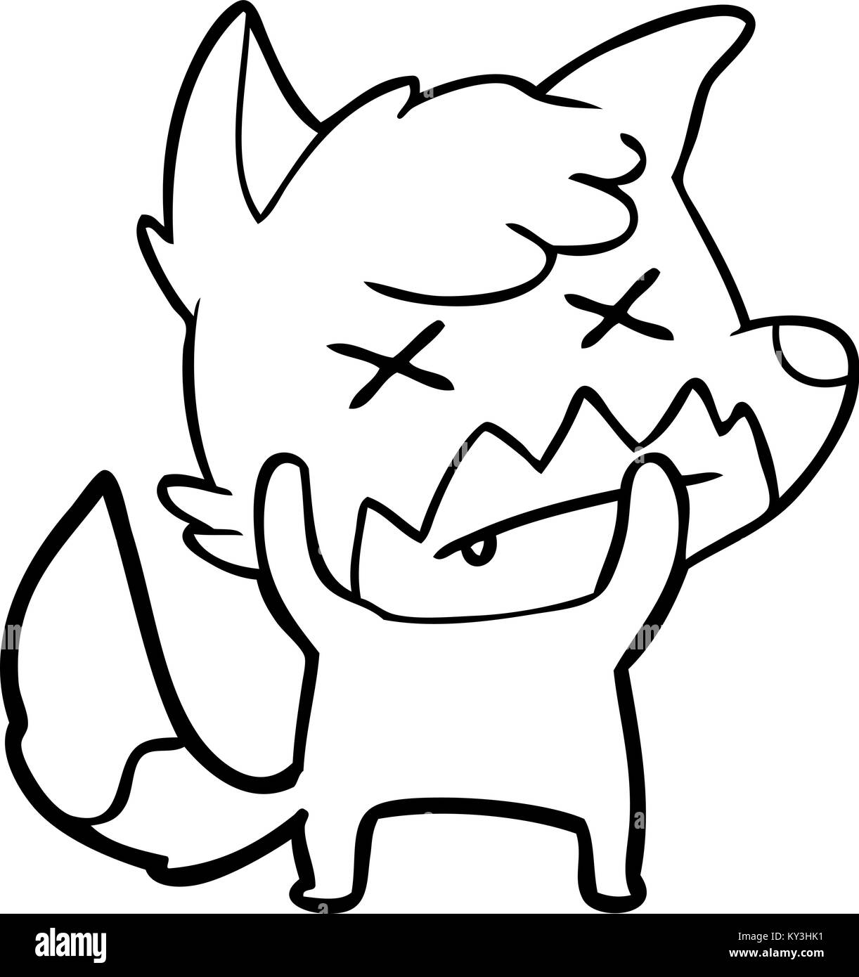 cartoon dead fox Stock Vector Image & Art - Alamy