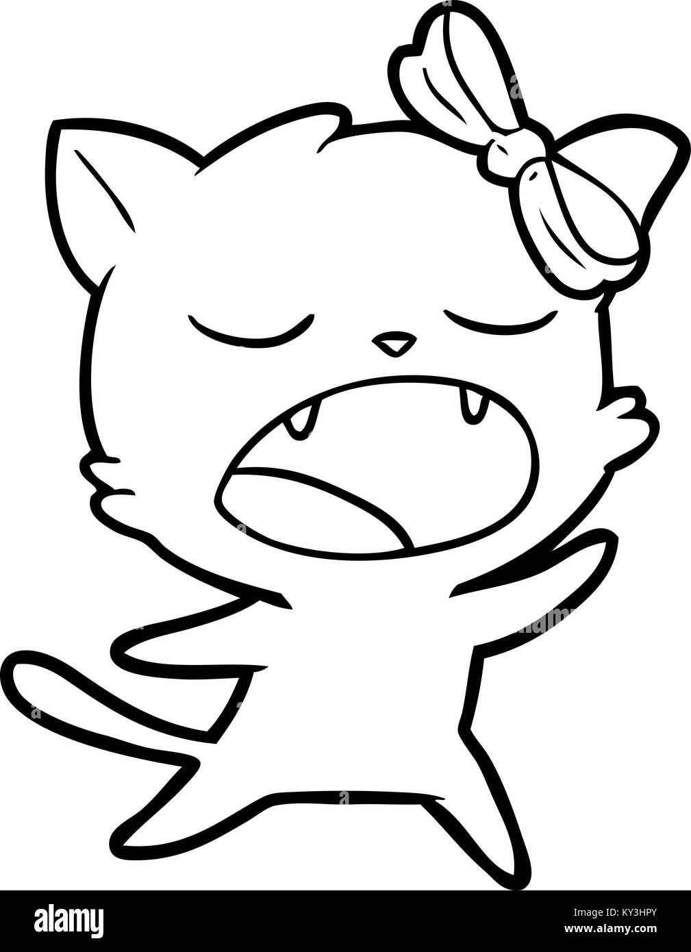 cartoon singing cat Stock Vector Image & Art - Alamy