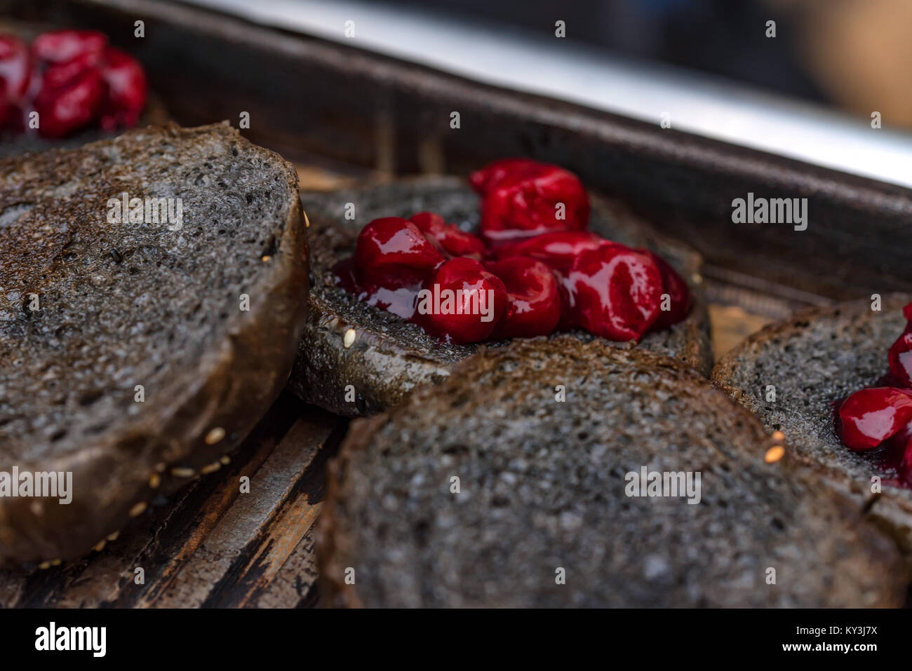 Food bun berry jam hi-res stock photography and images - Alamy