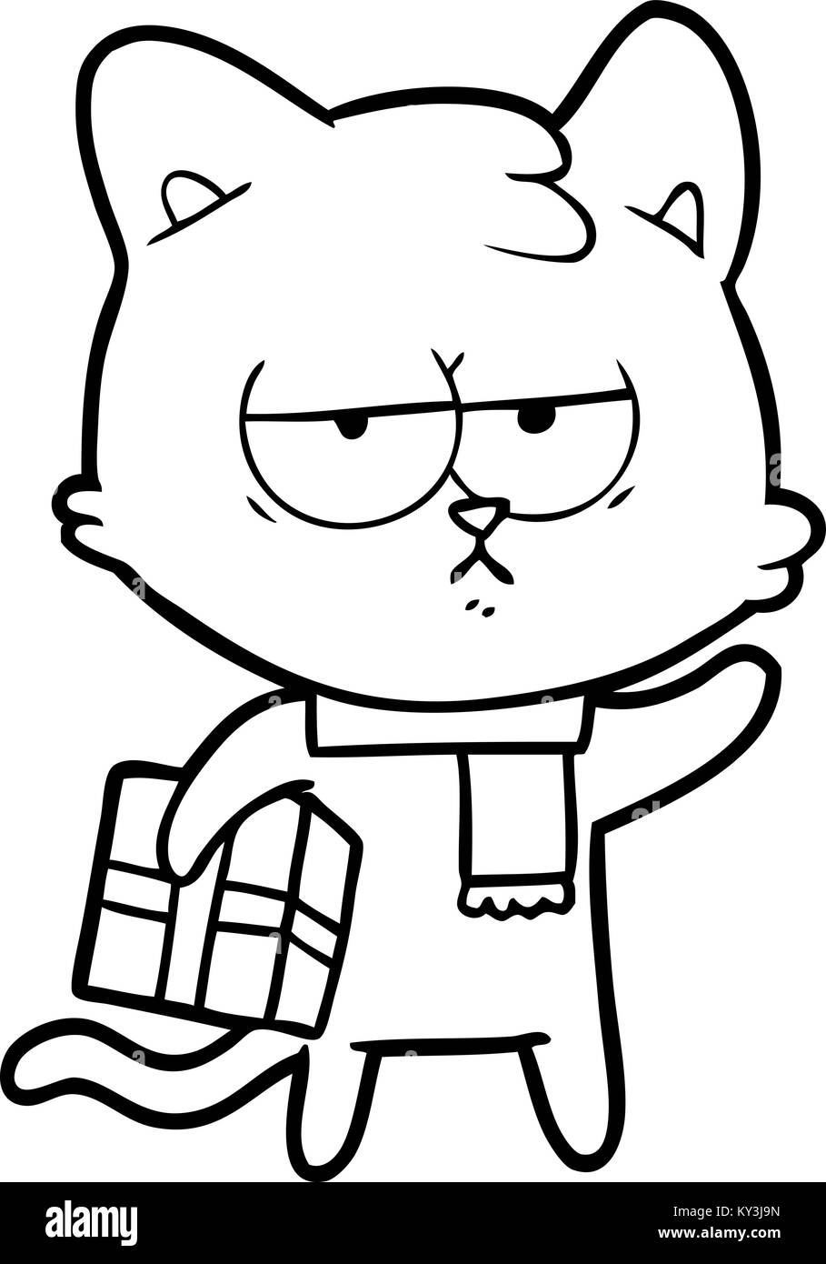 bored cartoon cat Stock Vector Image & Art - Alamy