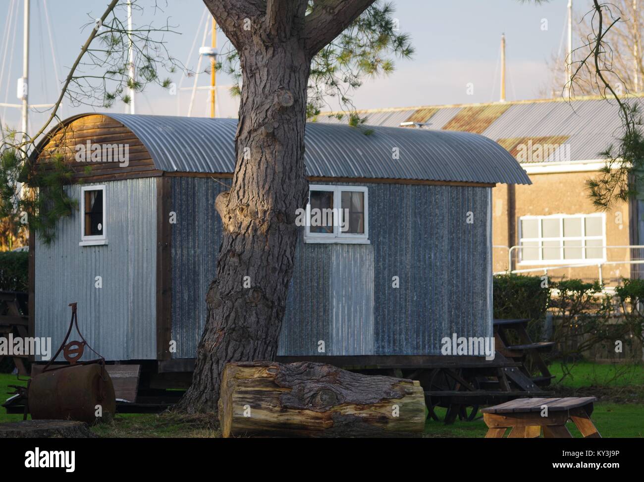Corrugated Iron, Traditional Shepards Hut. Turf Lock Hotel, Exeter Ship ...