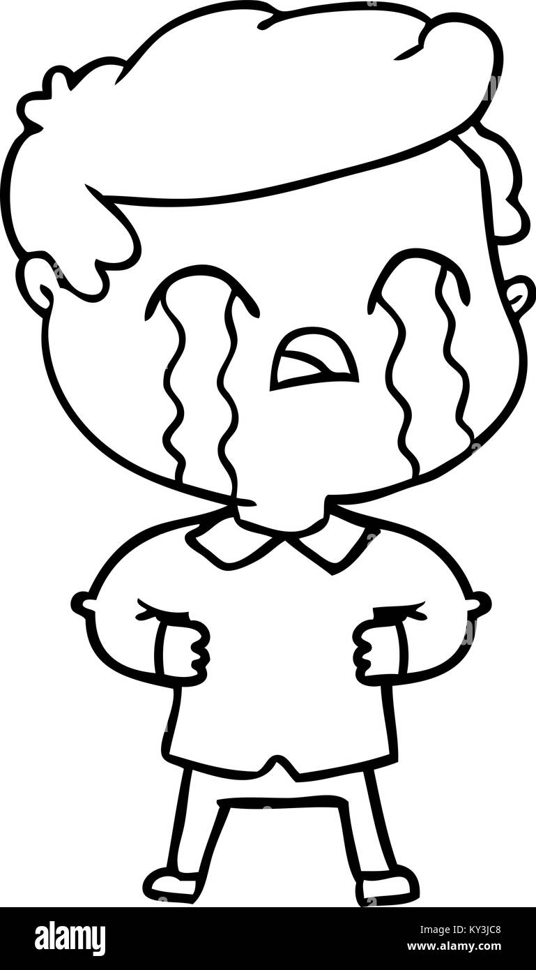 cartoon man crying Stock Vector Image & Art - Alamy