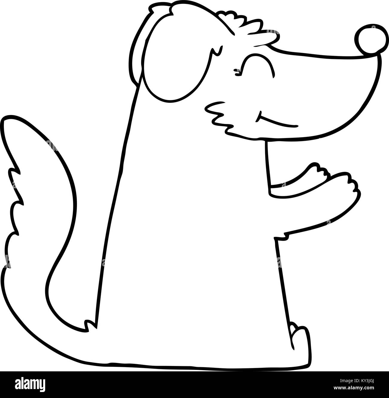 happy cartoon dog Stock Vector Image & Art - Alamy