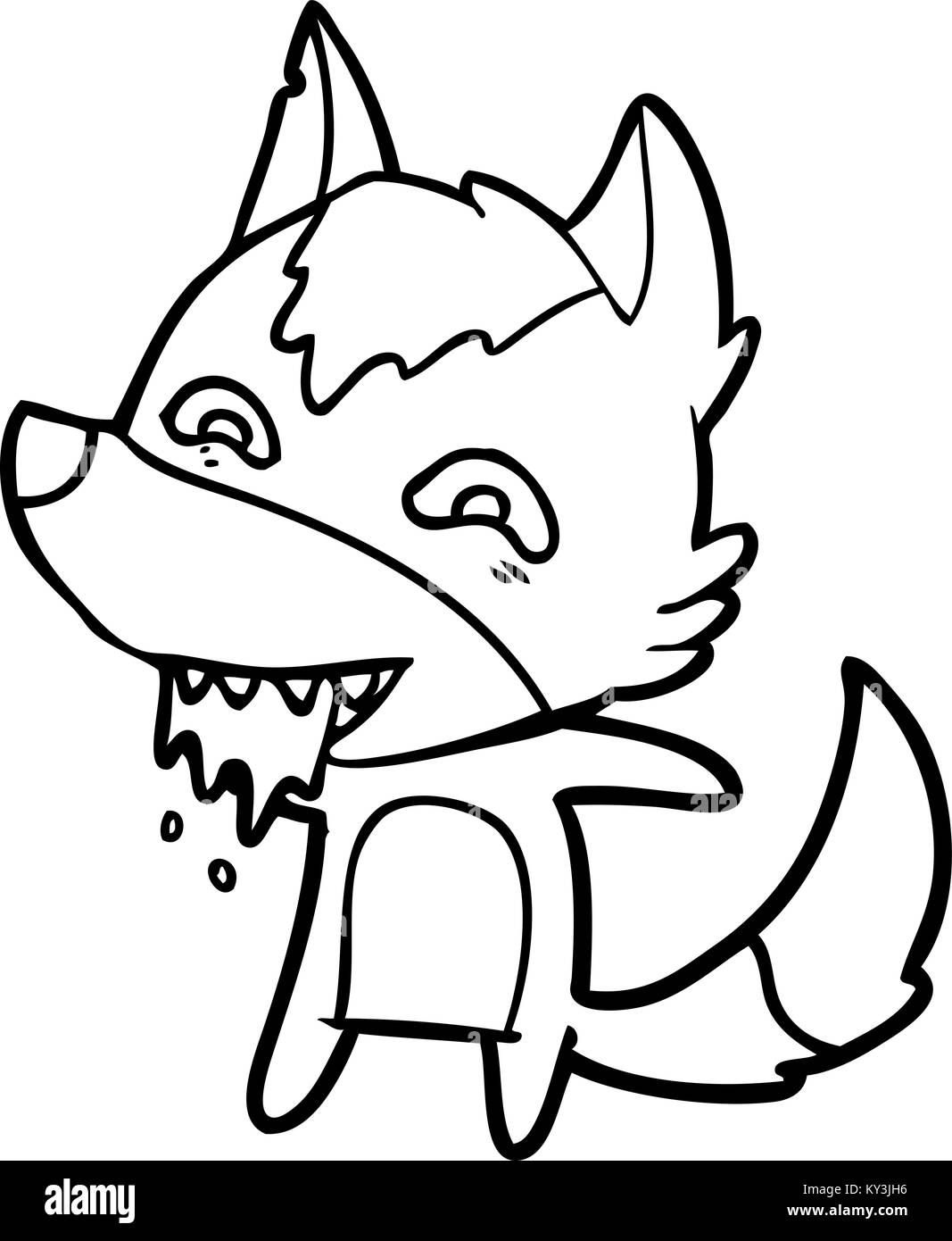 cartoon hungry wolf Stock Vector Image & Art - Alamy