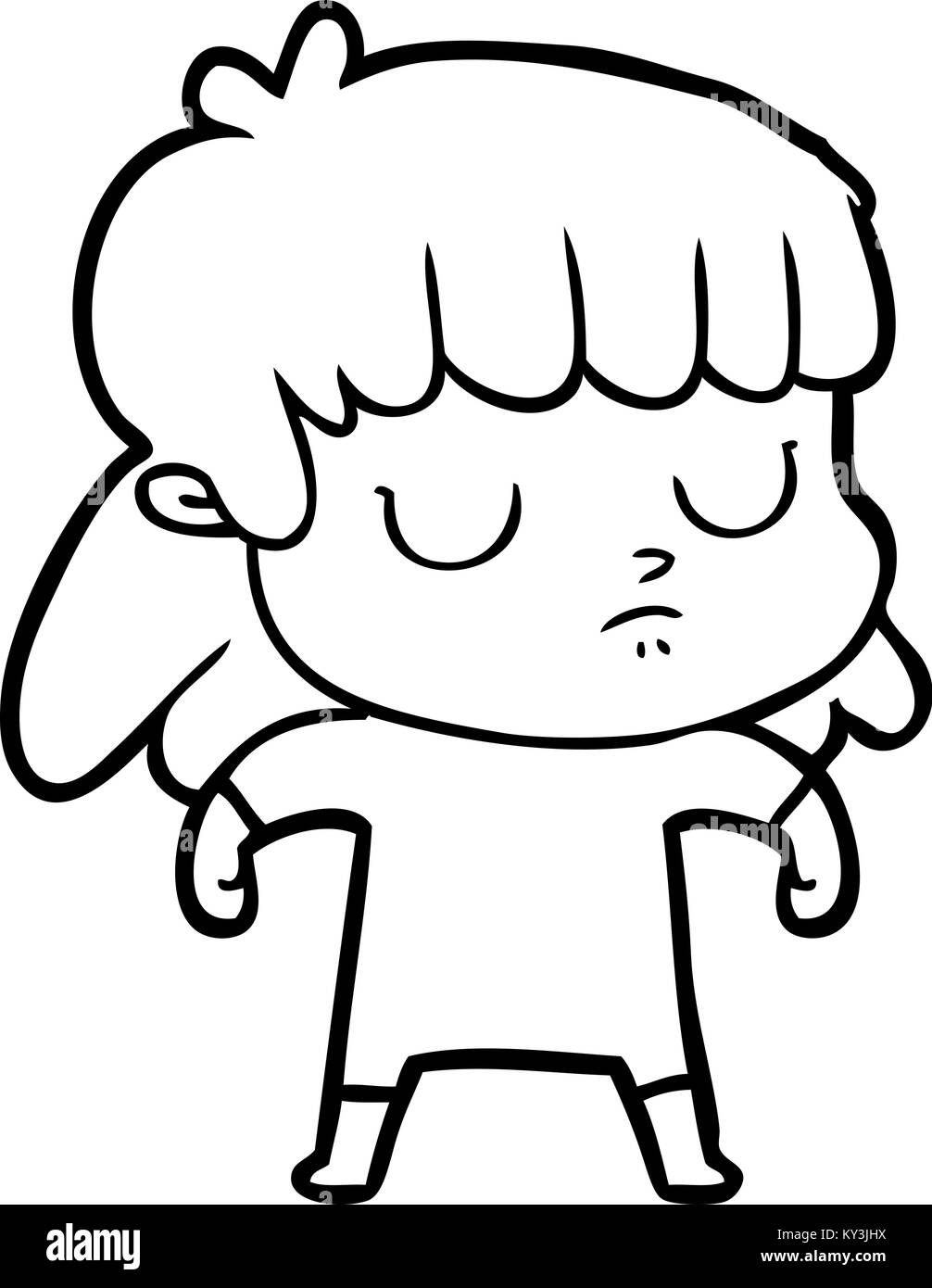 cartoon indifferent woman Stock Vector Image & Art - Alamy