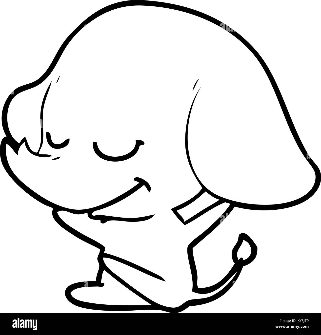 cartoon smiling elephant Stock Vector Image & Art - Alamy