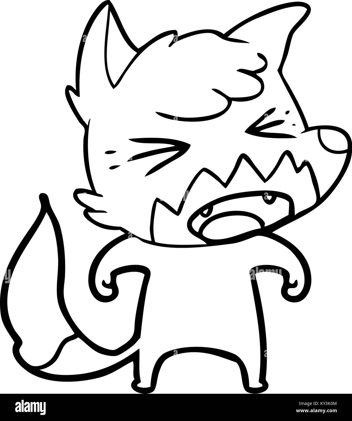 angry cartoon fox Stock Vector Image & Art - Alamy