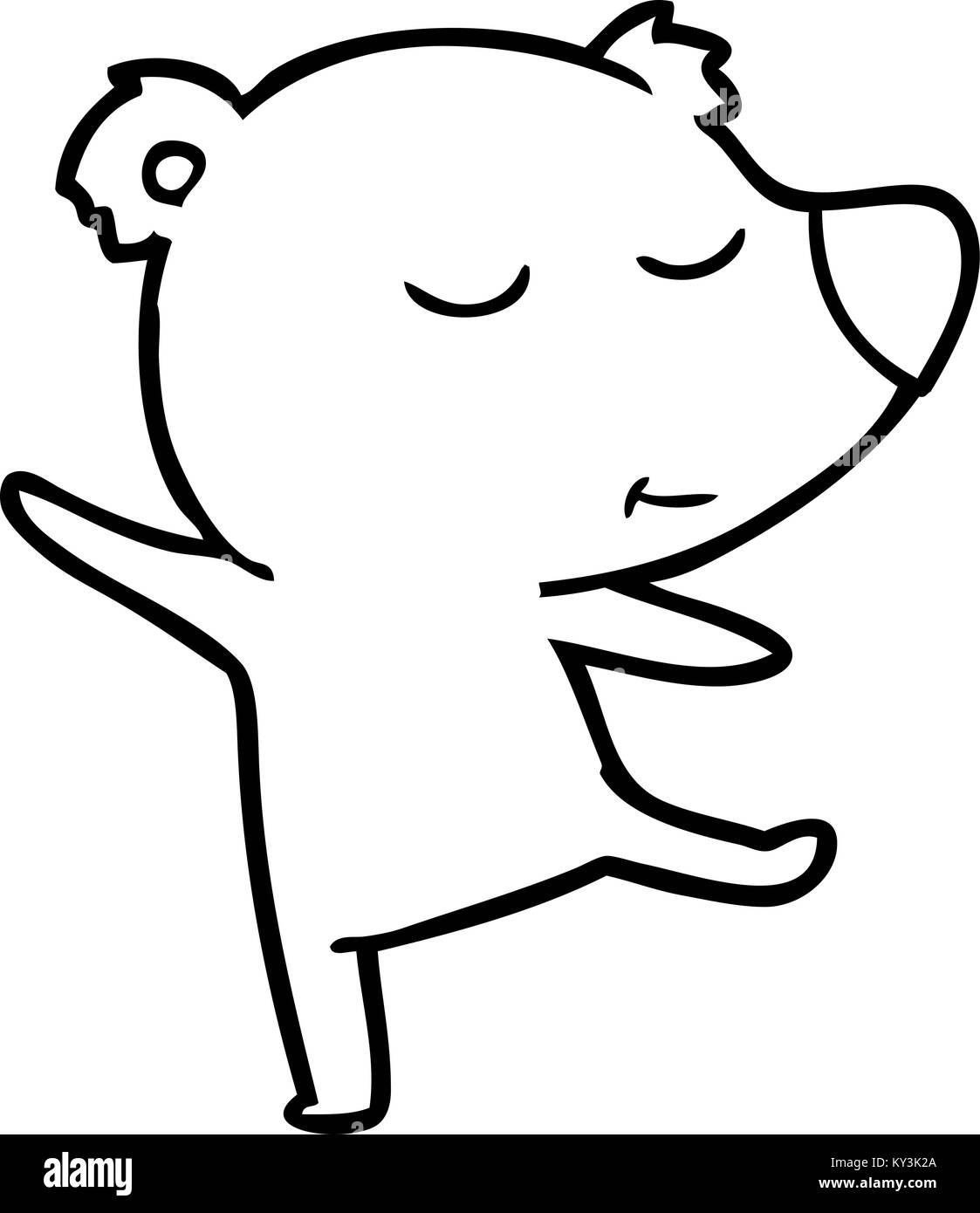 happy cartoon bear dancing Stock Vector Image & Art - Alamy