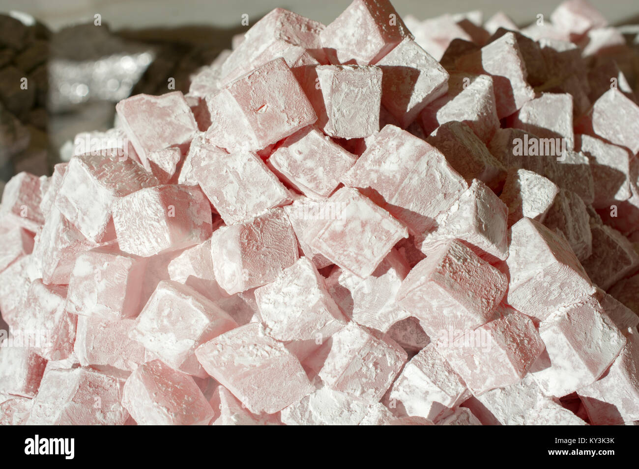 Load of traditional turkish delight lokum candy Stock Photo - Alamy