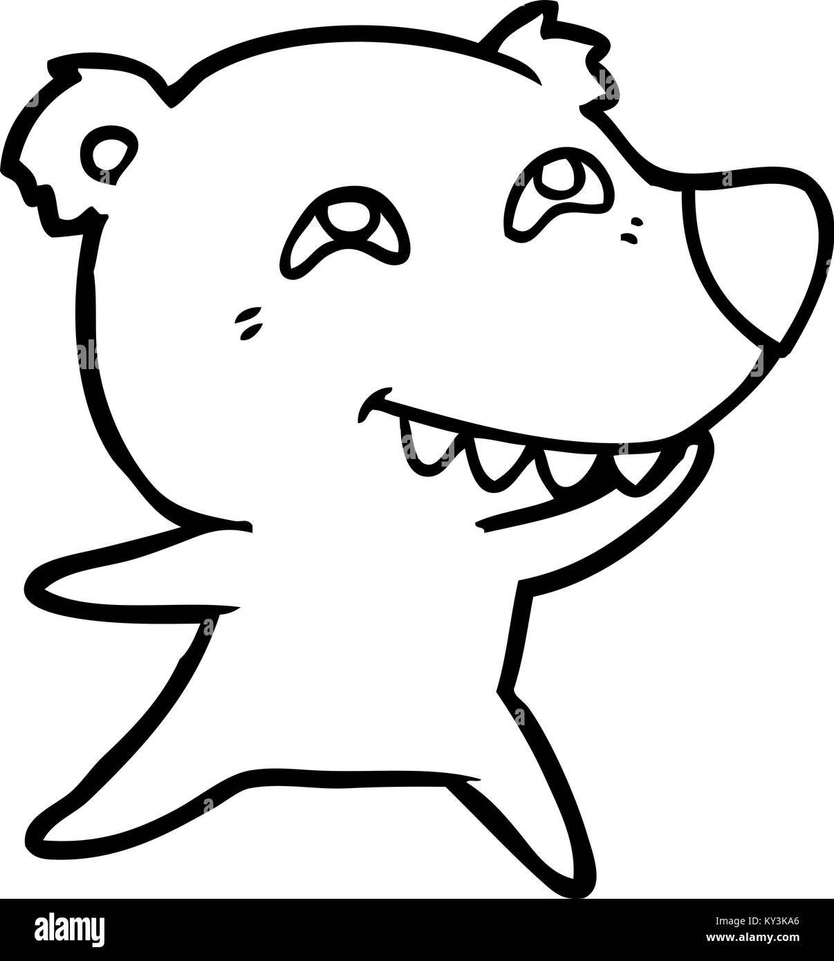 cartoon bear showing teeth Stock Vector Image & Art - Alamy