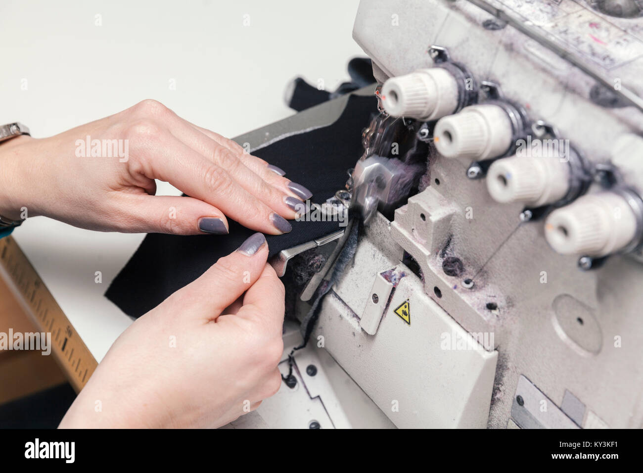 industrial sewing machines, close up Stock Photo - Alamy