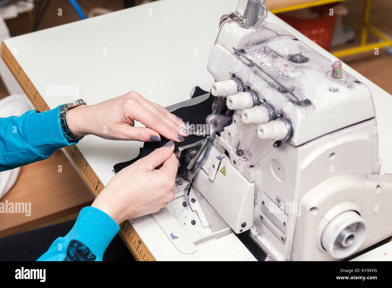 industrial sewing machines, close up Stock Photo - Alamy