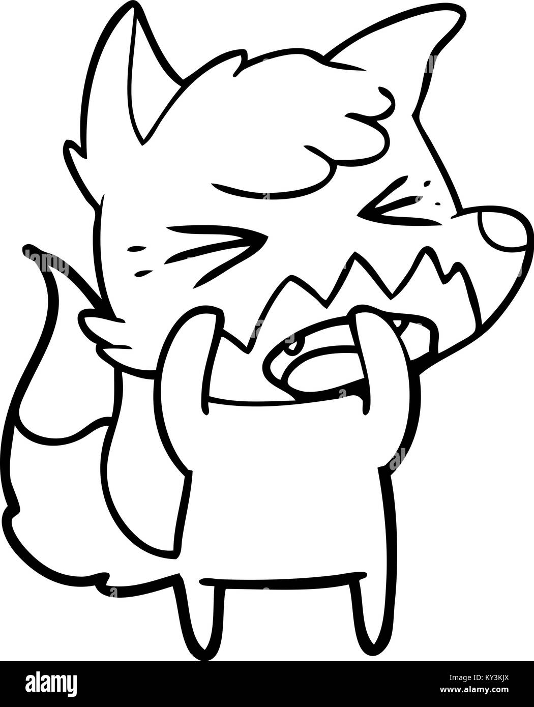 angry cartoon fox Stock Vector Image & Art - Alamy