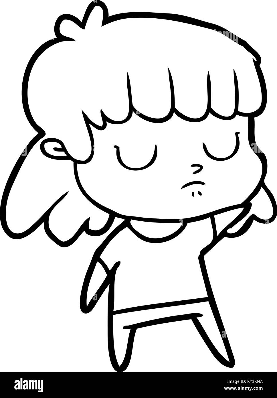 cartoon indifferent woman Stock Vector Image & Art - Alamy